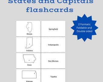 US States and Capitals Learning Activity: Homeschool USA Page - Etsy Israel