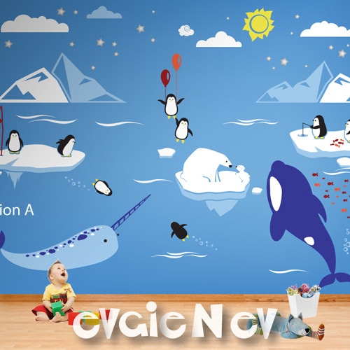 Arctic Animals Decal Nursery Wall Decal nursery Decor | Etsy