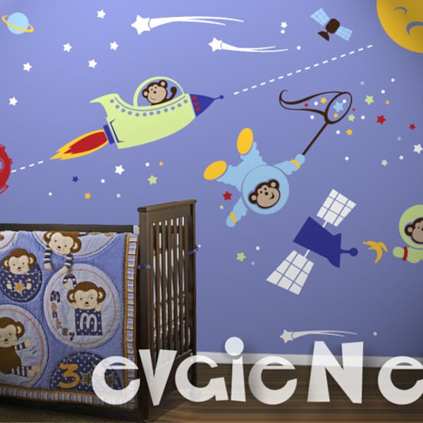 Monkey Wall Decals - Etsy