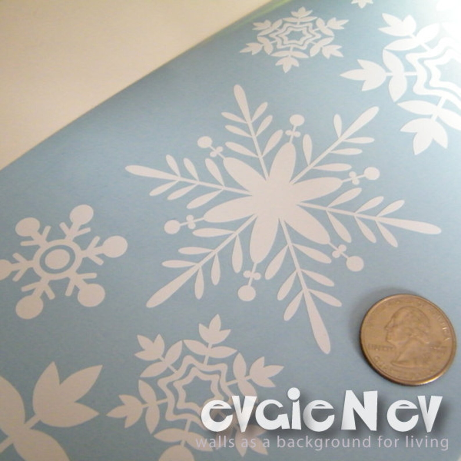 Snowflakes Stickers Holiday Decor Decals Christmas - Etsy