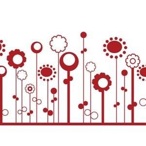 Multicolored Abstract Wild Flowers Vinyl Sticker for Kids - Etsy