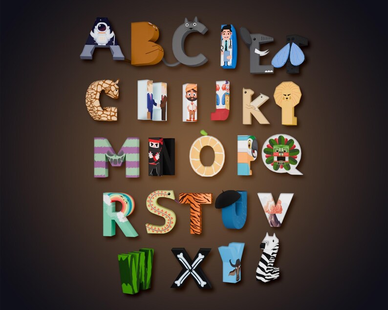 Alphabet Letters Pack | STL Digital Download | 3D Printable Letters ...