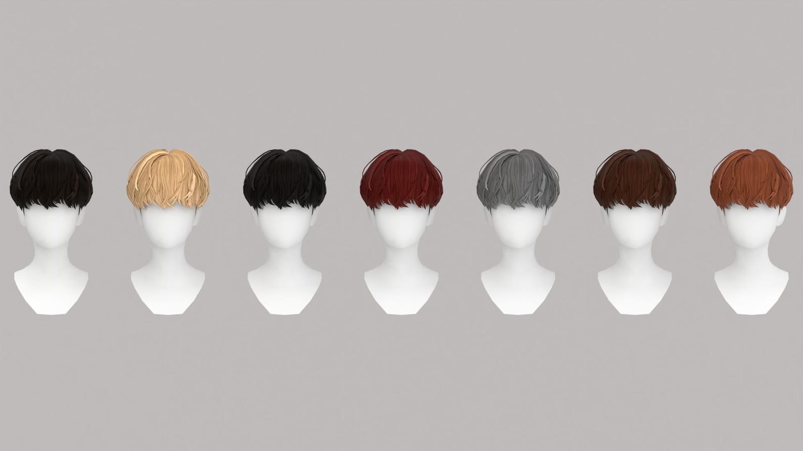 Male Hair Pack 3D Models | Printable STL & Blender Files | Short ...