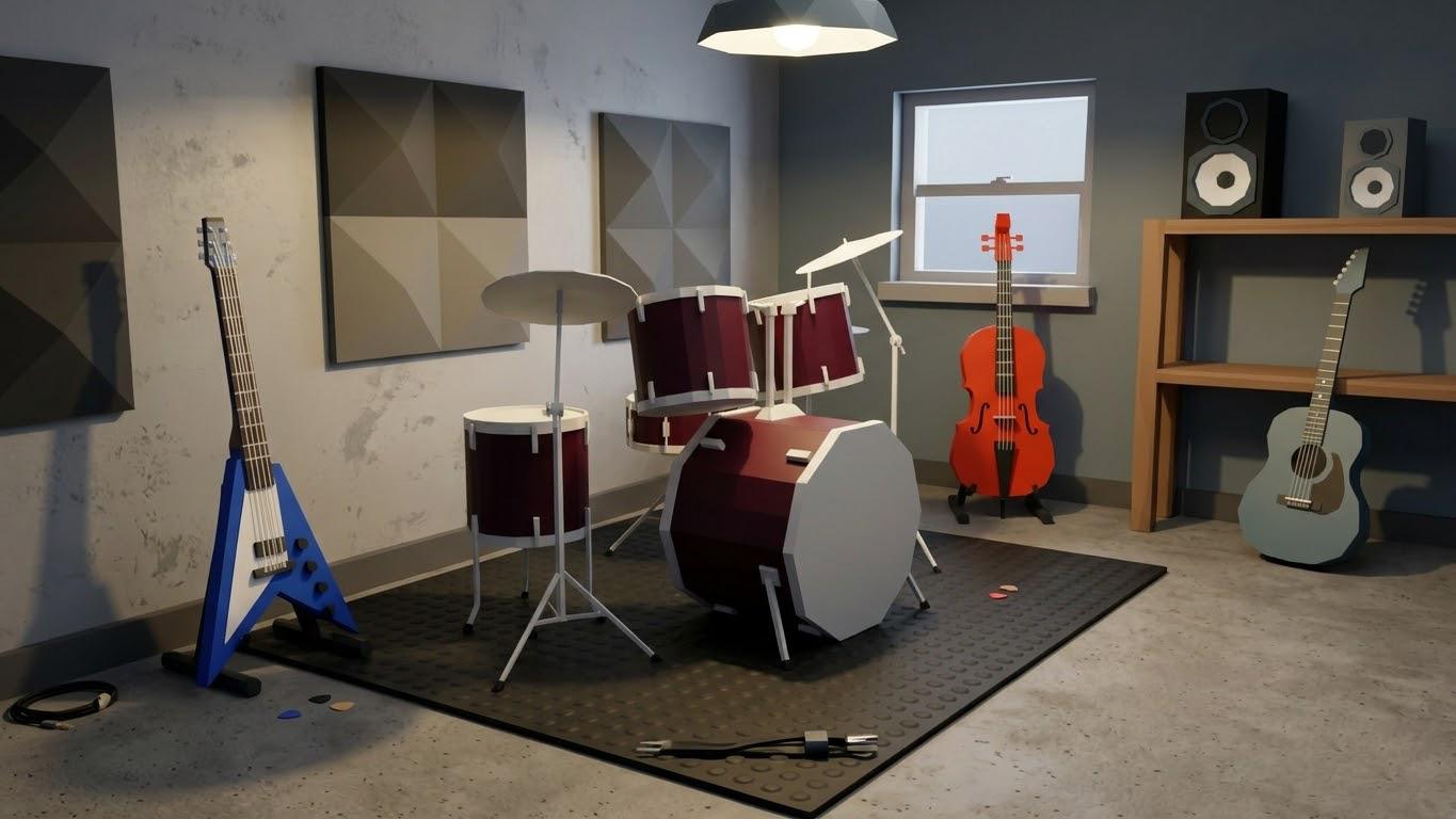 Musical Instruments STL Pack, 3D Printable Piano Guitar Drum Set ...