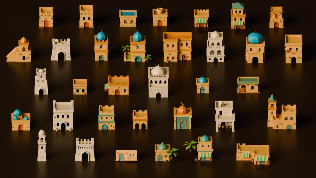 Arabic Ancient Building 3D Model | Printable STL & Blender File ...