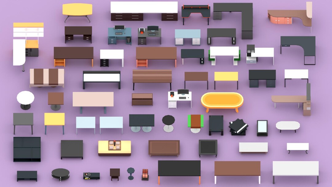 Miniature Table 3D Model Pack STL, Dollhouse Tables, Printable ...