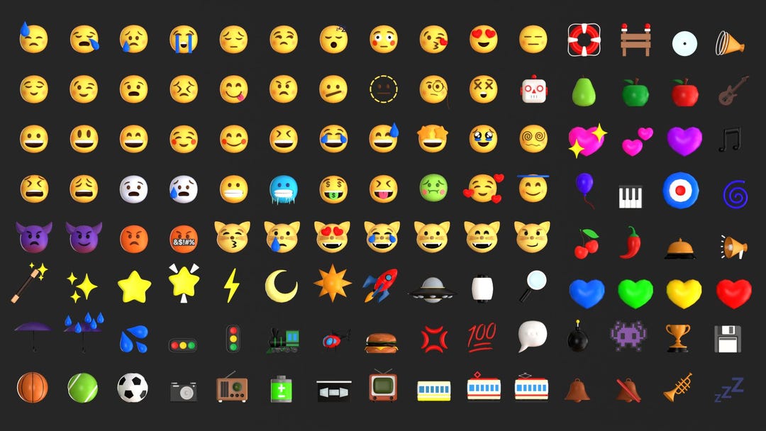 3D Emoji Model Pack, Cute Emoji Faces STL Files, Blender Printable ...