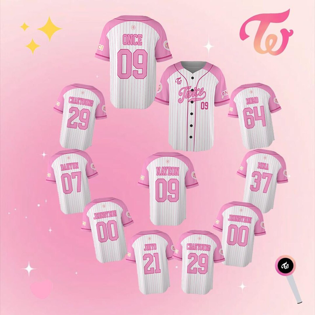 Twice Members Baseball Jersey, Twice Kpop Jersey, Kpop Jersey, Twice ...