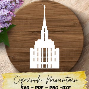 Oquirrh Mountain Temple SVG – LDS Temple Silhouette Cut File for Cricut ...