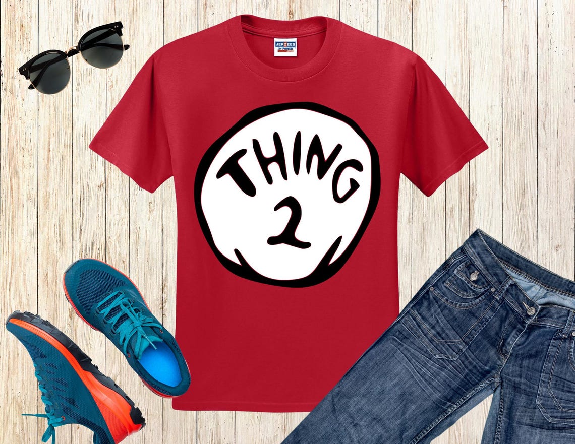 Thing 1 Thing 2 SVG Bundle | Customizable "thing" Numbers & Family ...