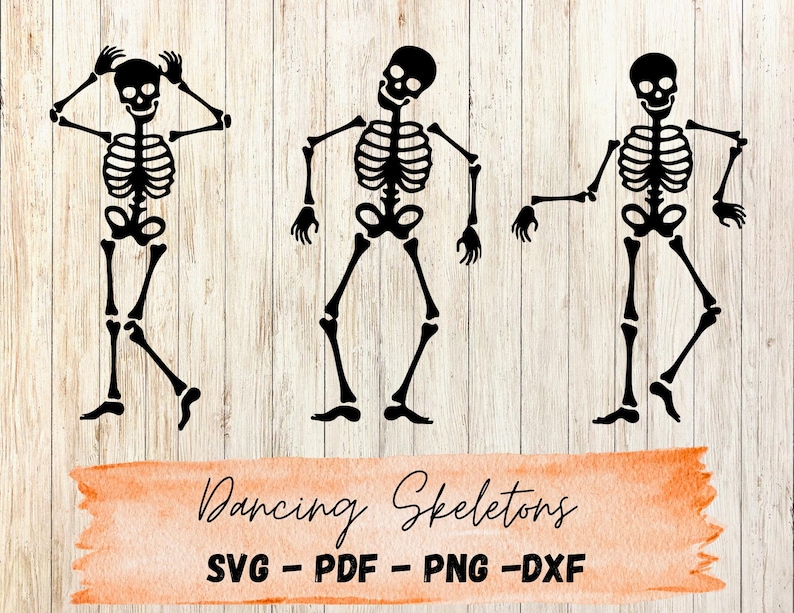 Dancing Skeletons SVG Bundle | Halloween Cut Files | Spooky Skeleton ...