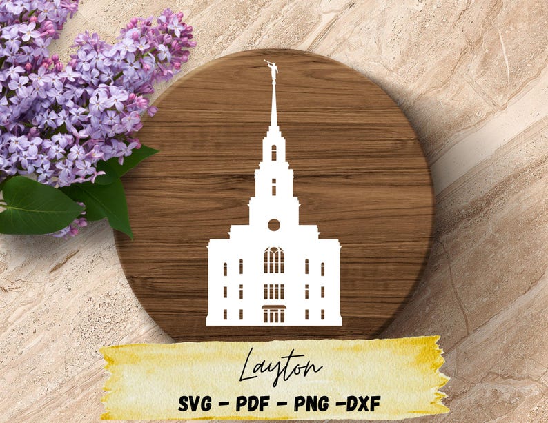 Layton Utah Temple SVG – LDS Temple Silhouette Cut File for Cricut ...