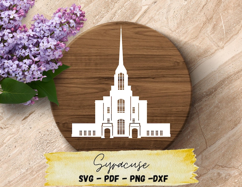 Syracuse Utah Temple SVG – LDS Temple Silhouette Cut File for Cricut ...