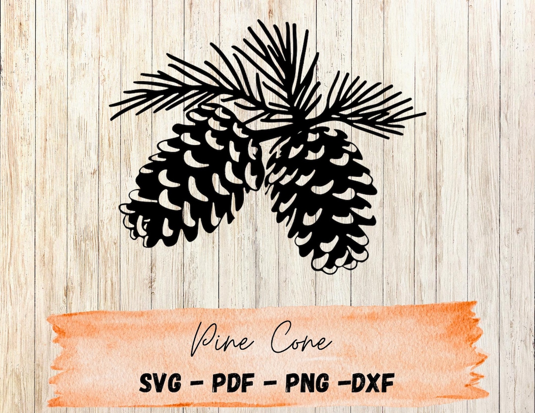Pine Cone SVG | Evergreen Branch Clipart for Cricut & Silhouette ...