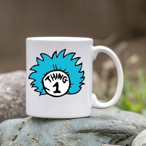 Thing 1 Thing 2 SVG Bundle | Blue Hair Thing 1 and Thing 2 | Cat in the ...