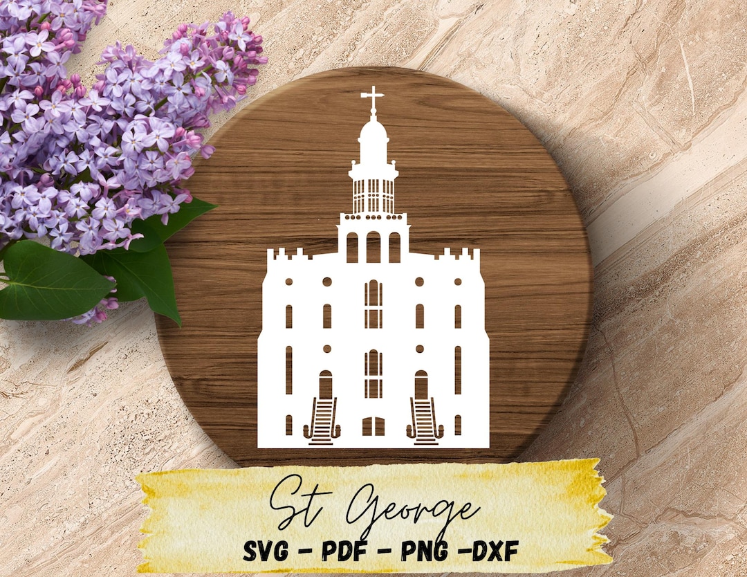 St. George Utah Temple SVG – LDS Temple Silhouette Cut File for Cricut ...