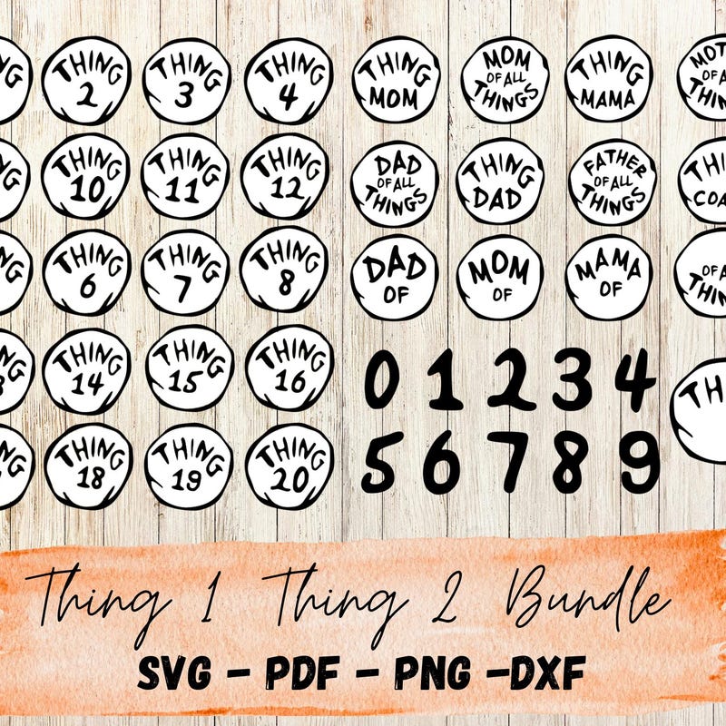 Thing 3 Svg - Etsy