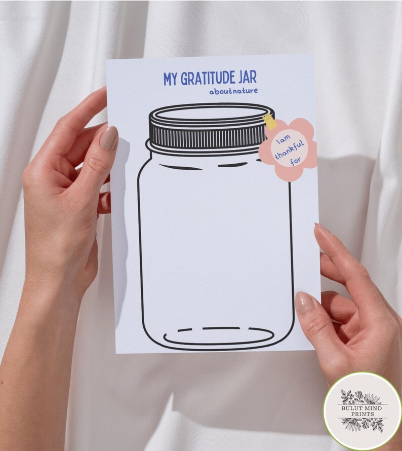 Gratitude About Nature Jar Printable: Mindfulness Worksheet for Kids ...