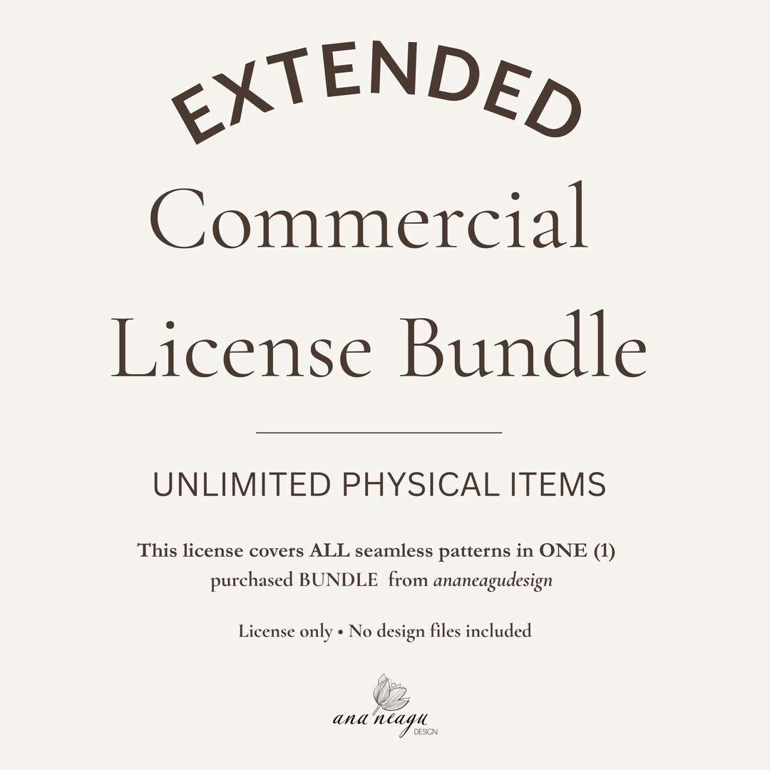 Extended Commercial License – Bundle Unlimited Physical Products - Etsy