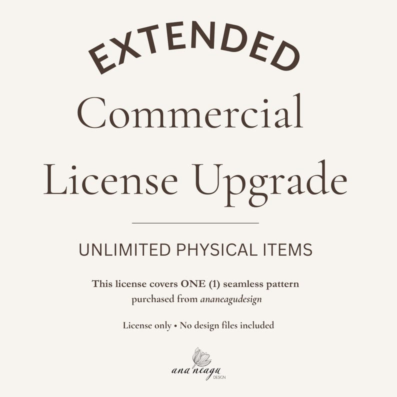 Extended Commercial License – Unlimited Physical Products – One Design ...