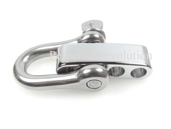 Items similar to 1 Stainless Steel Adjustable D Shaped Shackle, 1/5 ...