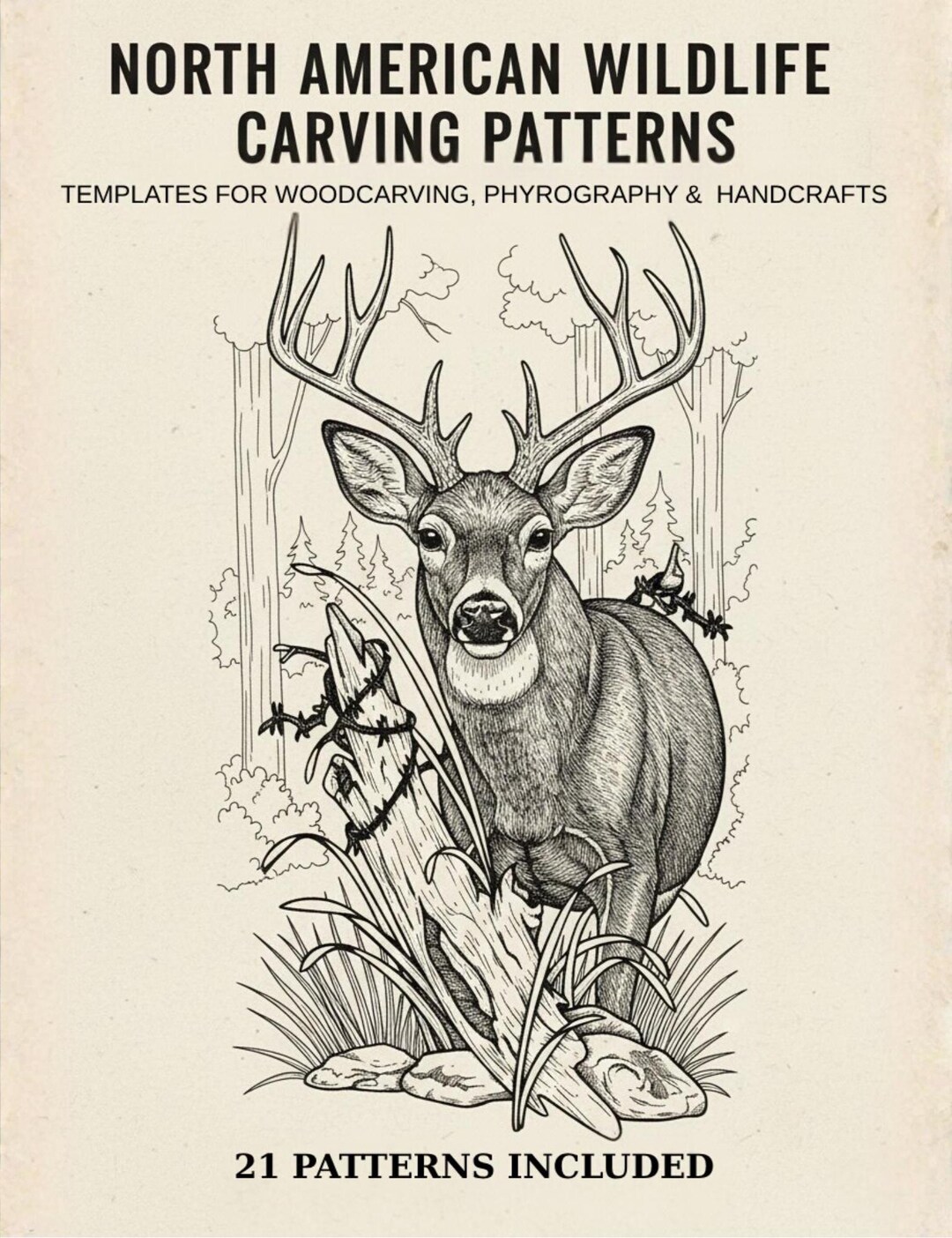 Wildlife Wood Carving Templates | North American Animals Bundle ...
