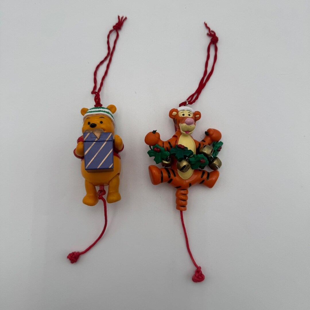 VTG Disney Winnie the Pooh With Piglet & Tigger Pull String Ornament ...
