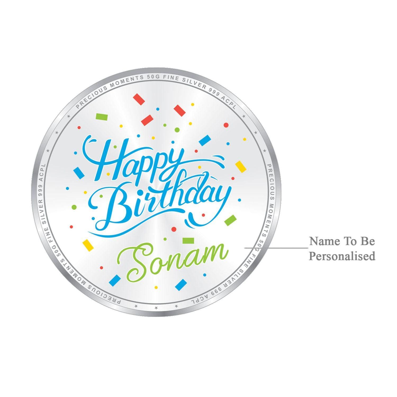 Personalized 999 Pure Silver Birthday Coin, (20 Gms) Custom - Etsy