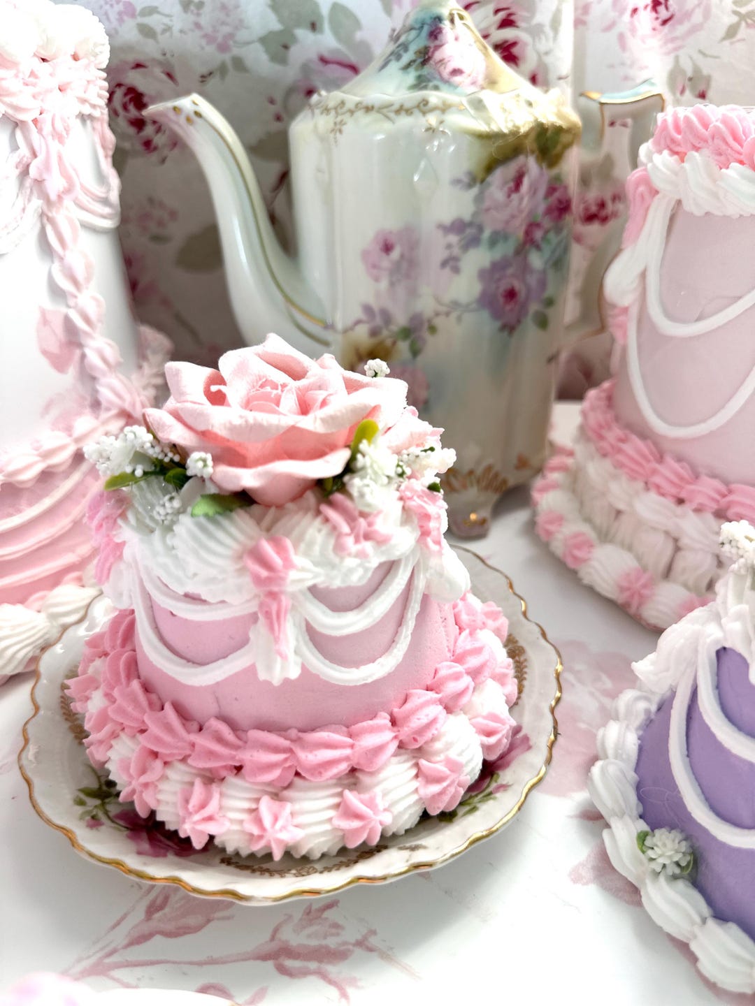 Beautiful Pink Princess Faux Cake Roses - Marie Antoinette Love Shack ...