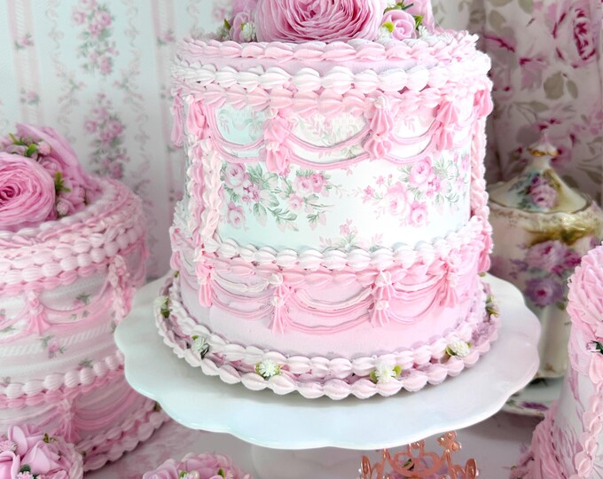 Beautiful Pink Princess Faux Cake Roses - Marie Antoinette Love Shack ...