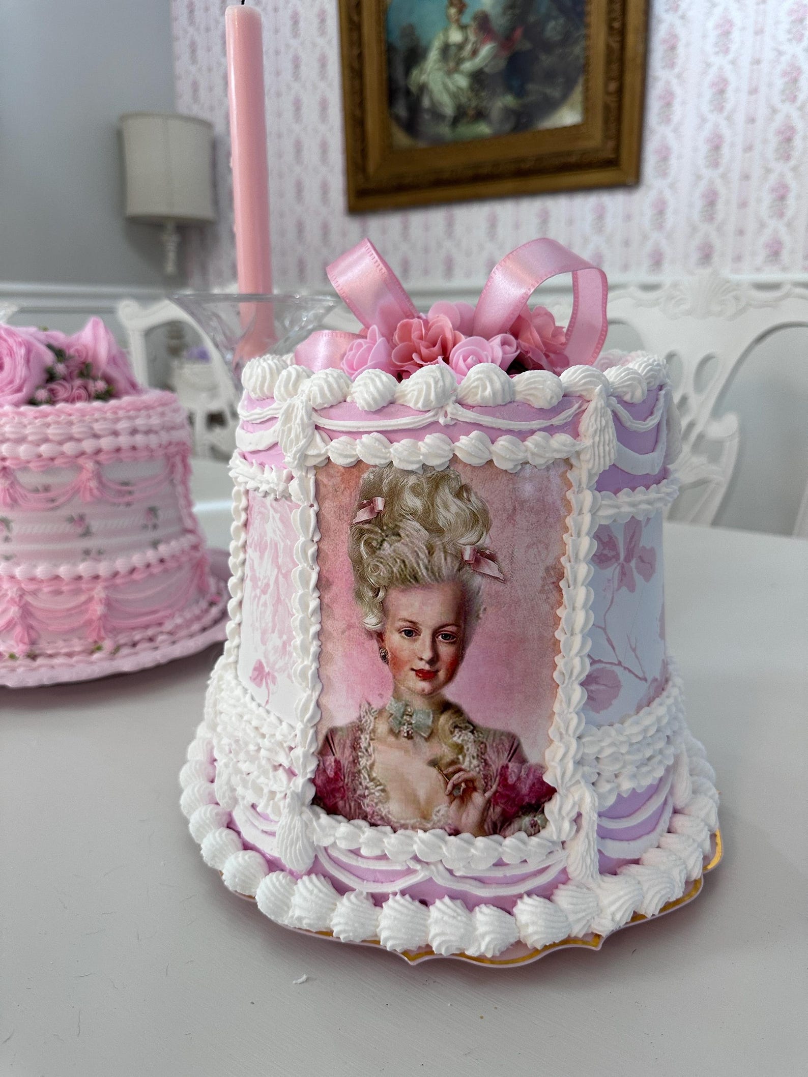 Beautiful Pink Princess Faux Cake Roses - Marie Antoinette Love Shack ...