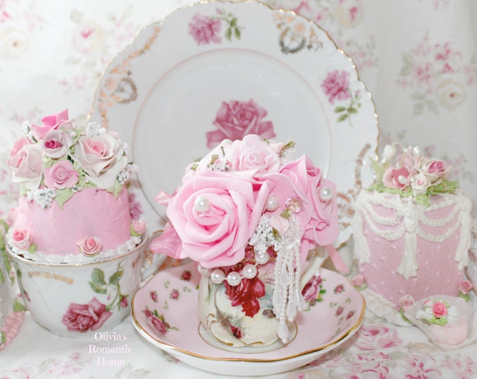 Pink Princess Pink Flroal Gracie Roses Tea Party Teacup Floral ...