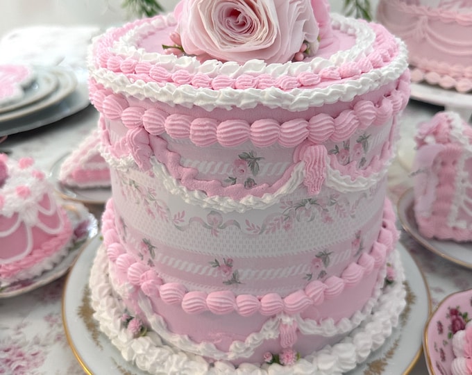 Beautiful Pink Princess Faux Cake Roses - Marie Antoinette Love Shack ...