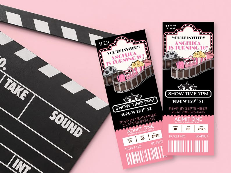 Editable Movie Ticket Invitation Template: Any Event (digital Download ...
