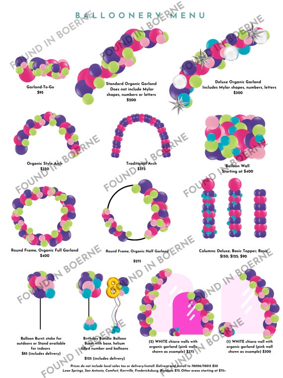 Balloon arch prices store