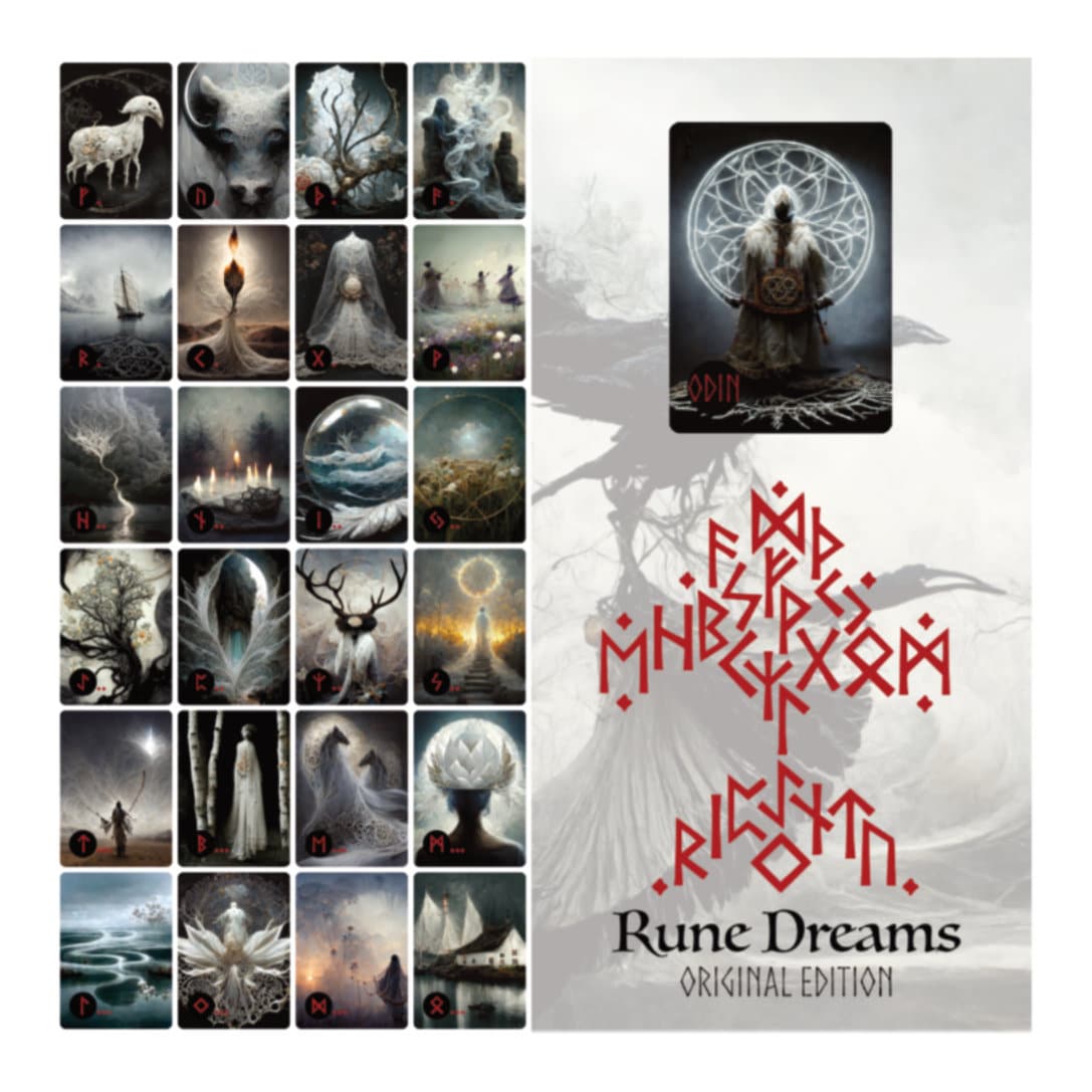 Rune Cards With Elder Futhark for Divination, Rune Dreams Runic Oracle ...