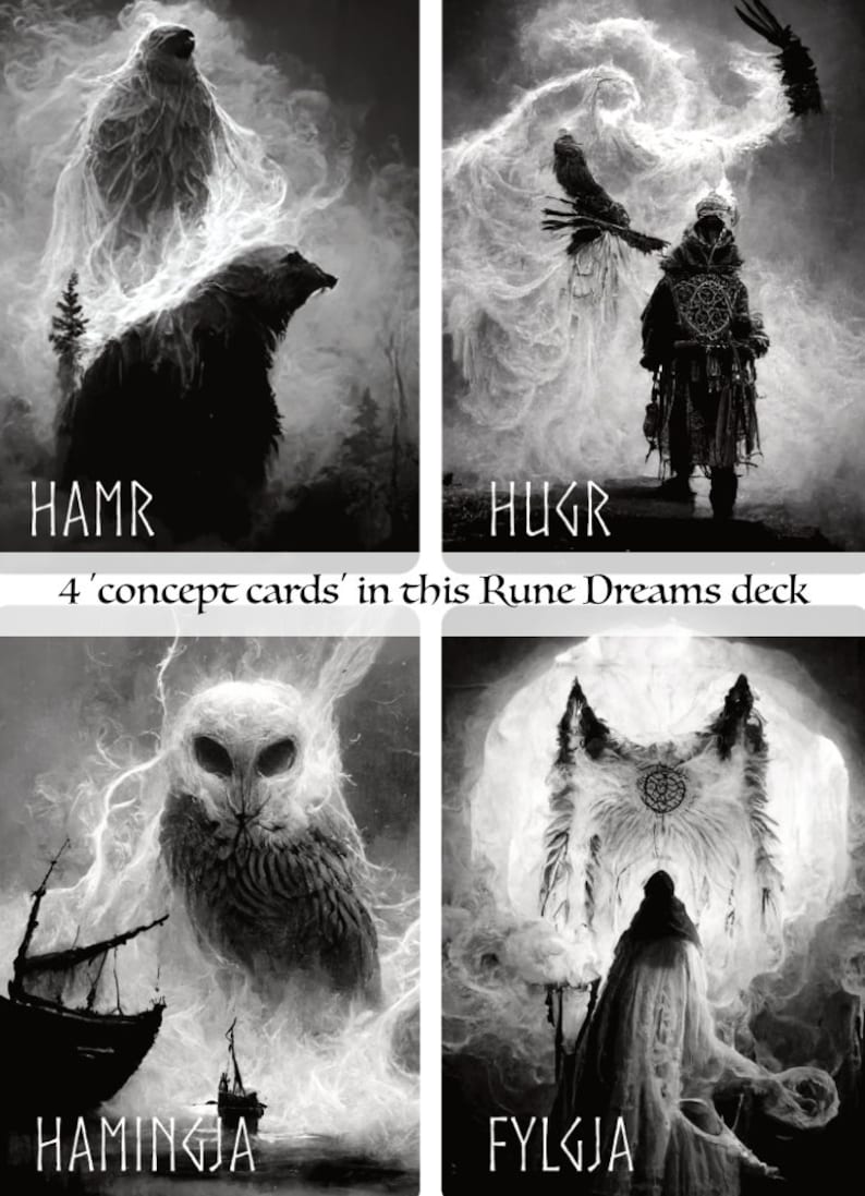 Rune Cards With Elder Futhark for Divination, Rune Dreams Runic Oracle ...