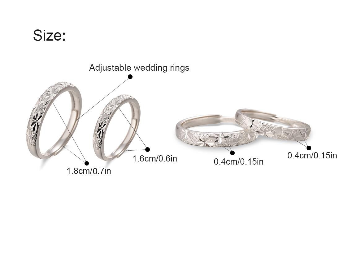Starlight Couple Rings S999 Silver, Textured Matching Bands Christmas ...