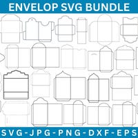 Envelope Template SVG Bundle: Card & Money Envelopes (digital Download ...