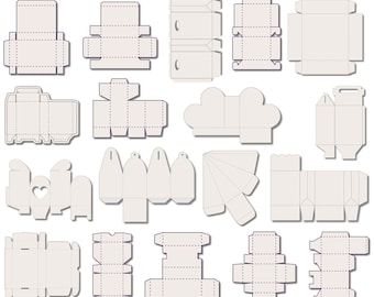 Box Template SVG Bundle: 170 DIY Paper Craft Gift Boxes, Favor Gift ...