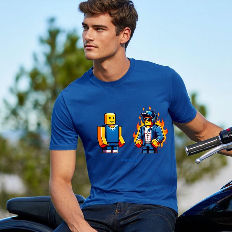 Roblox Noob Evolution Shirt | Gamer Avatar Tee | Before After Character ...