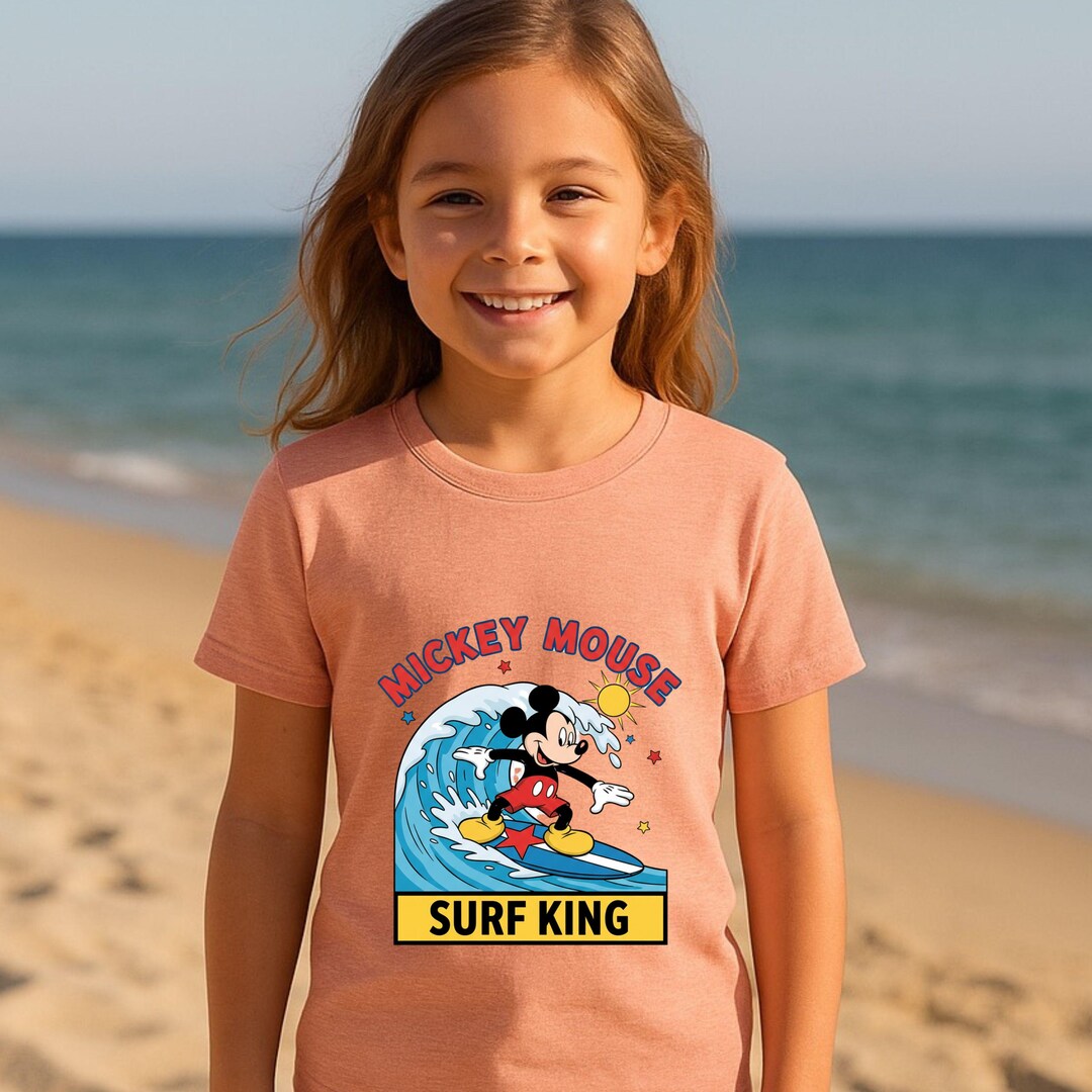 Mickey Surf King Shirt | Disney Surfing Tee | Retro Wave Cartoon Beach ...