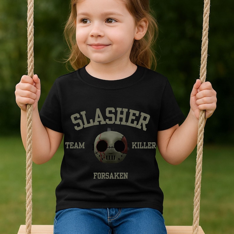 Slasher Killer T-shirt | Forsaken Roblox Mask Tee | Dark Horror Gamer ...