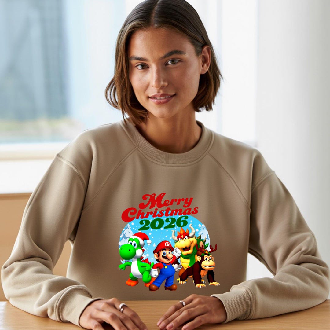 Mario Bowser Yoshi Sweatshirt – Donkey Kong Christmas Crewneck - Etsy