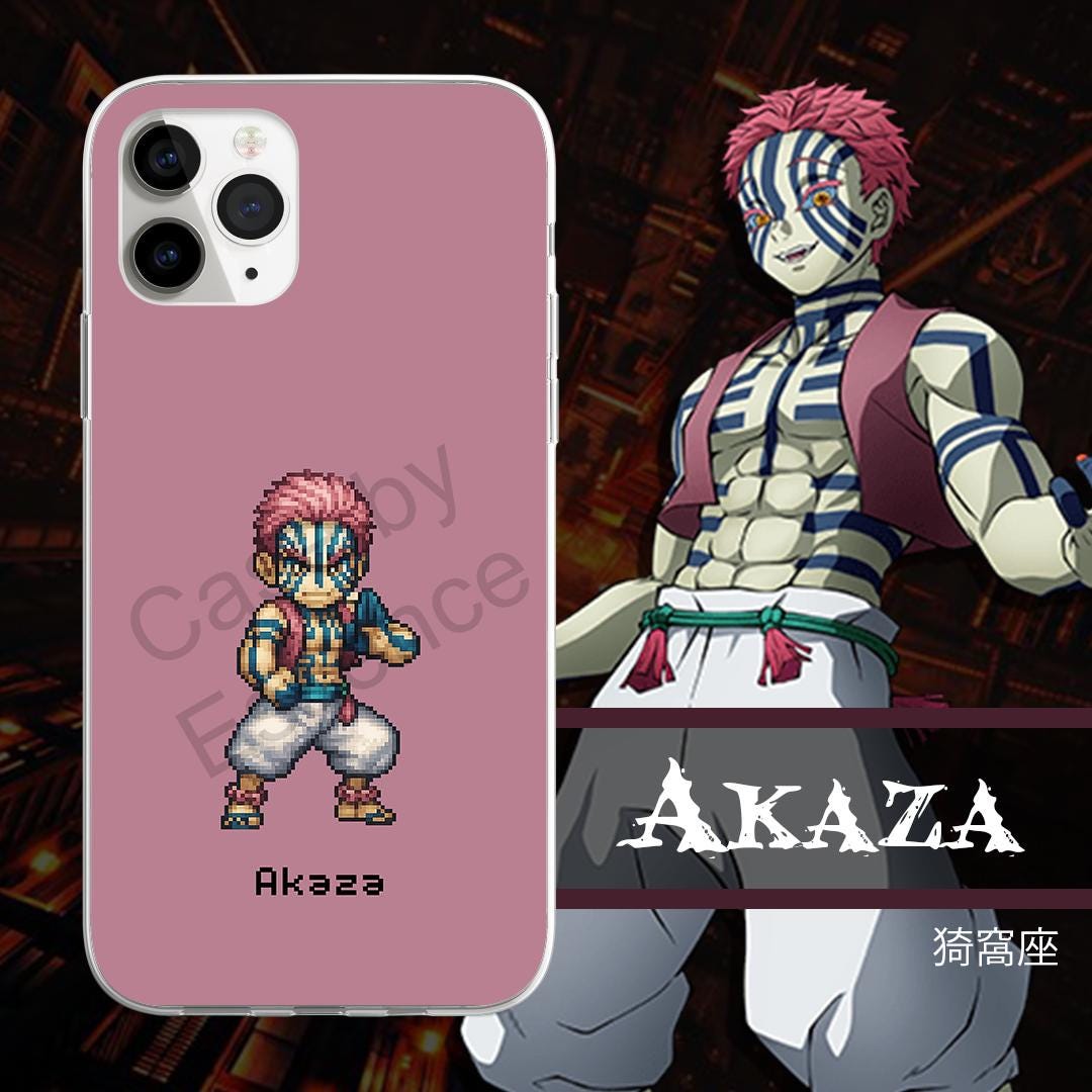 Demon Slayer Kimetsu No Yaiba Akaza Pixelated Sprite for iPhone Samsung ...