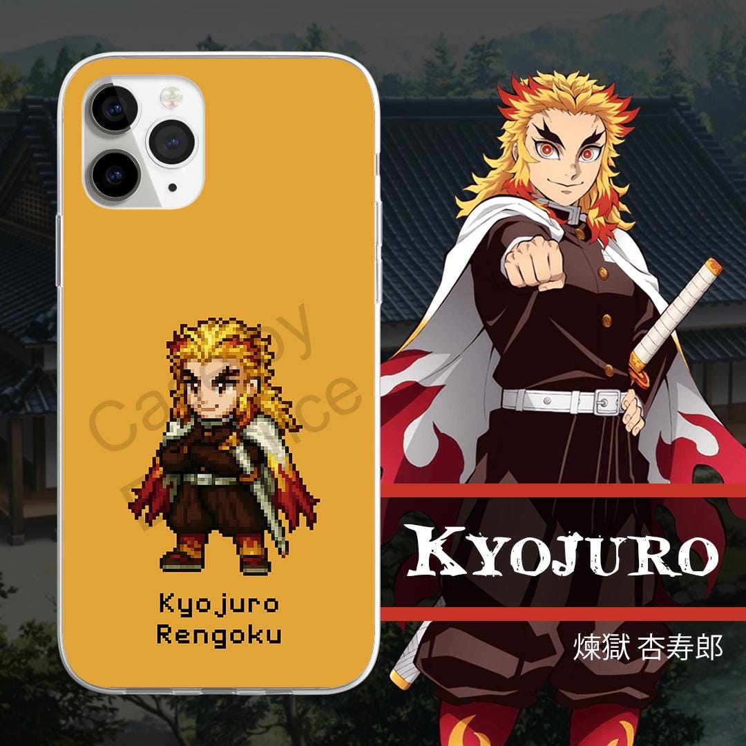 Demon Slayer Kimetsu No Yaiba Kyojuro Rengoku Pixelated Sprite for ...