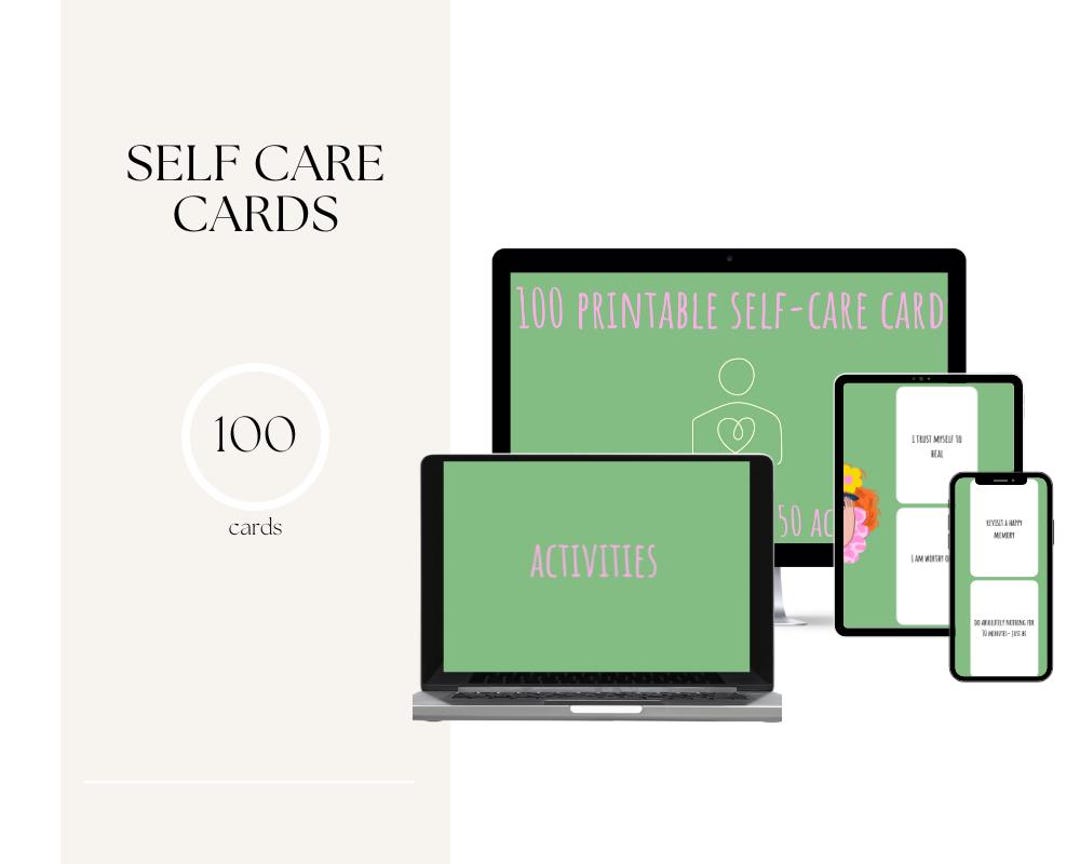 100 Printable Self-care Cards – Affirmation & Mental Health Deck PDF ...