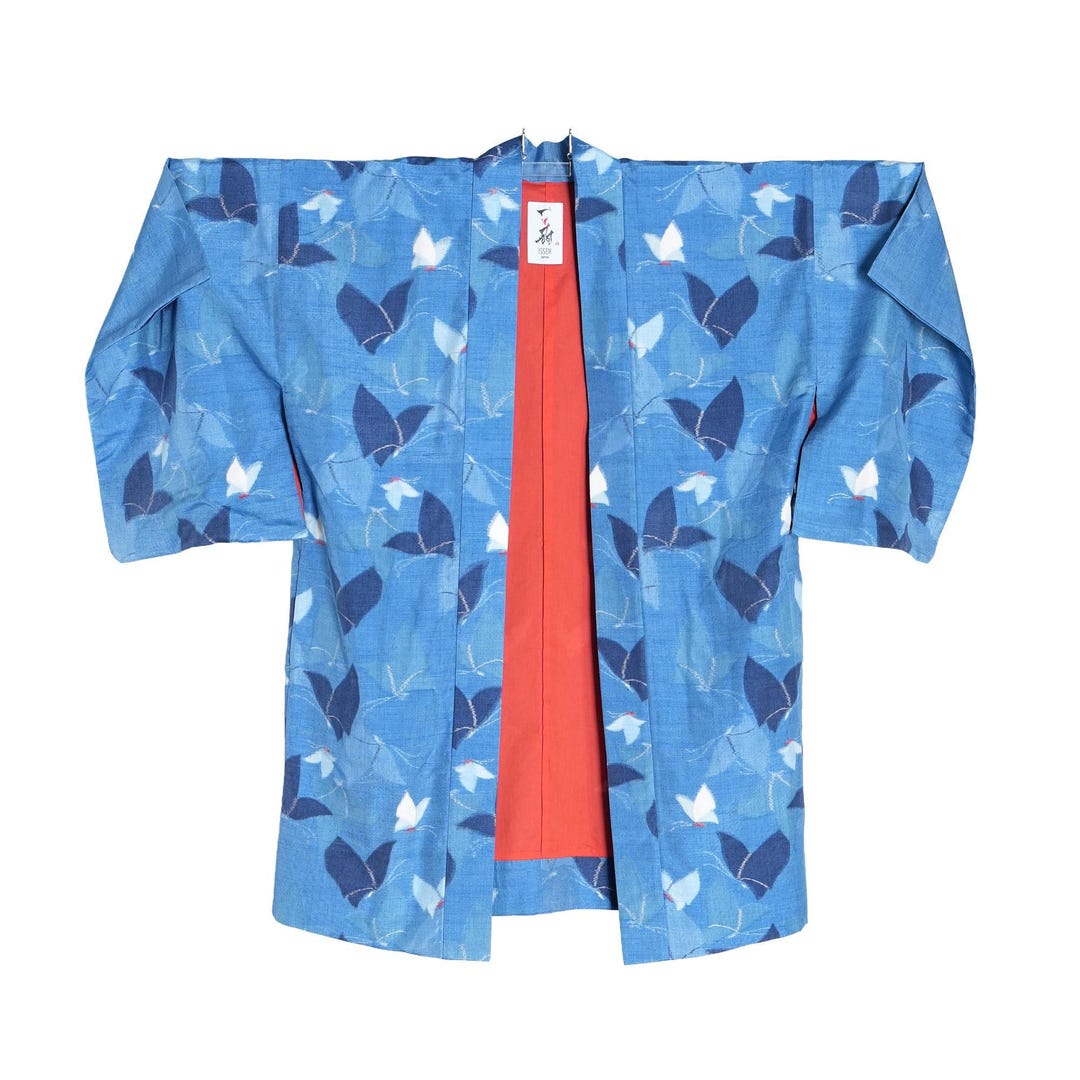 Vintage Japanese Silk Kimono Haori Jacket (unisex) With Butterfly ...
