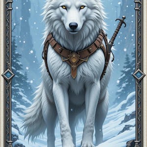 Traditional Card Game Wolf PNG Clipart, Digital Art for Printing, High ...