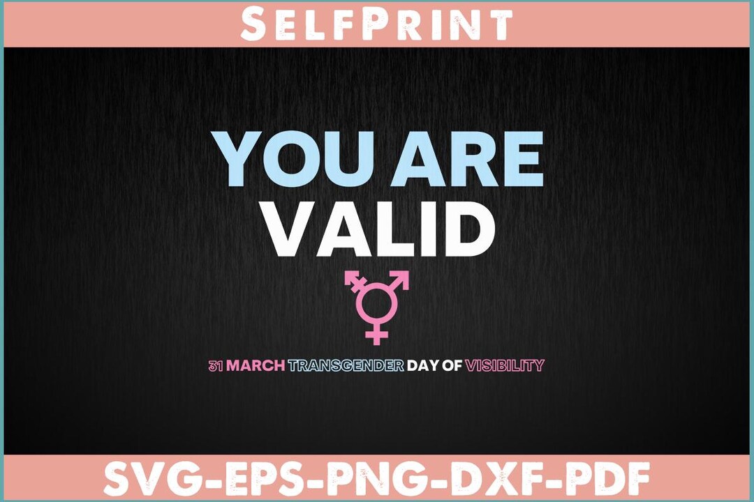 You Are Valid Transgender Day Svg Design - Etsy